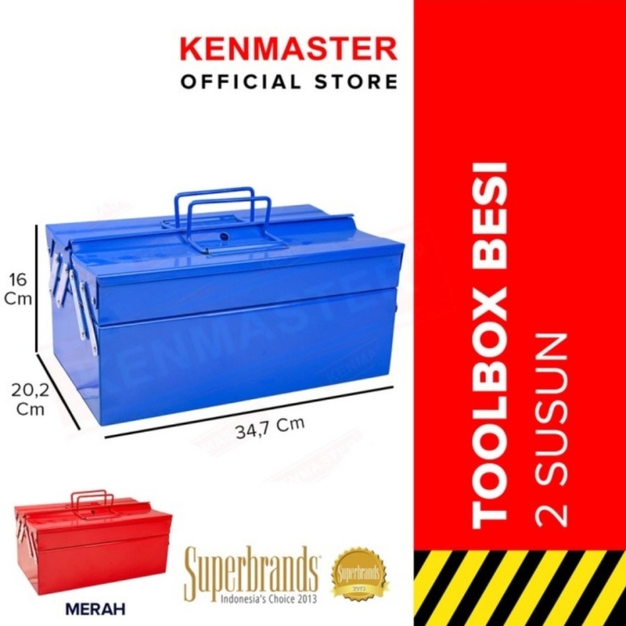 Jual Kenmaster Toolbox Besi 2susun / Heavy Duty Metal Tool Box Tempat ...