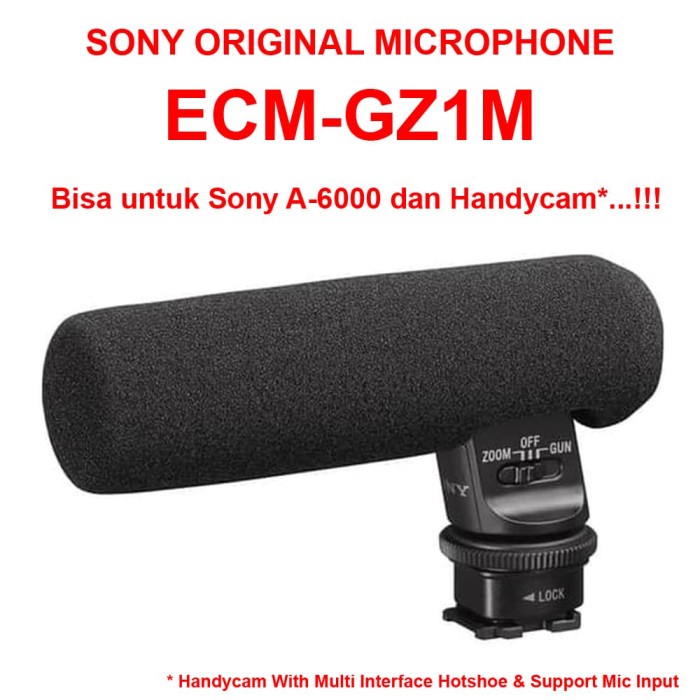 Jual Sony Microphone Shotgun Ecm-Gz1M For Mic Sony A6000 - Vlog ...