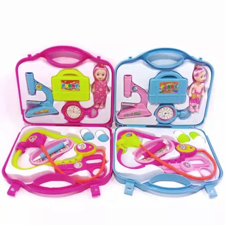 Jual Mainan Anak Dokter Medis Koper Medical Center Ada Boneka Baby ...