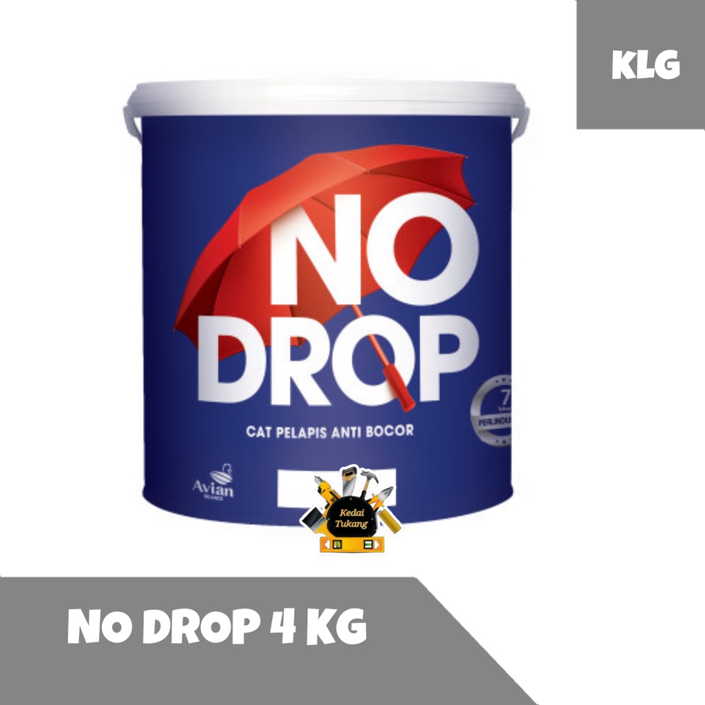 Jual KEDAI TUKANG - NO DROP Cat Pelapis Anti Bocor 4 KG Waterproofing Genteng Atap | Shopee ...