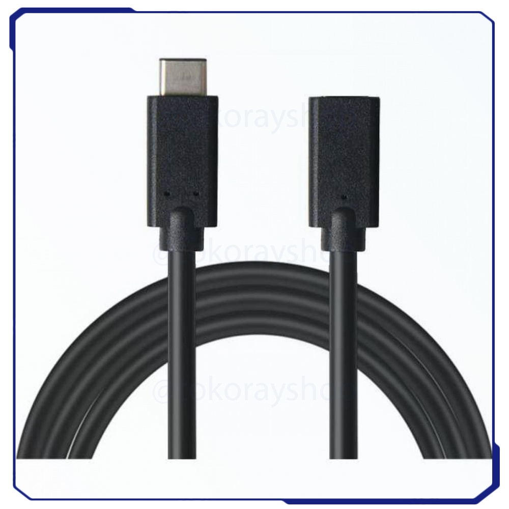 Jual Kabel Ekstension USB Type C Male ke USB Type C Female 1M - 8196 ...