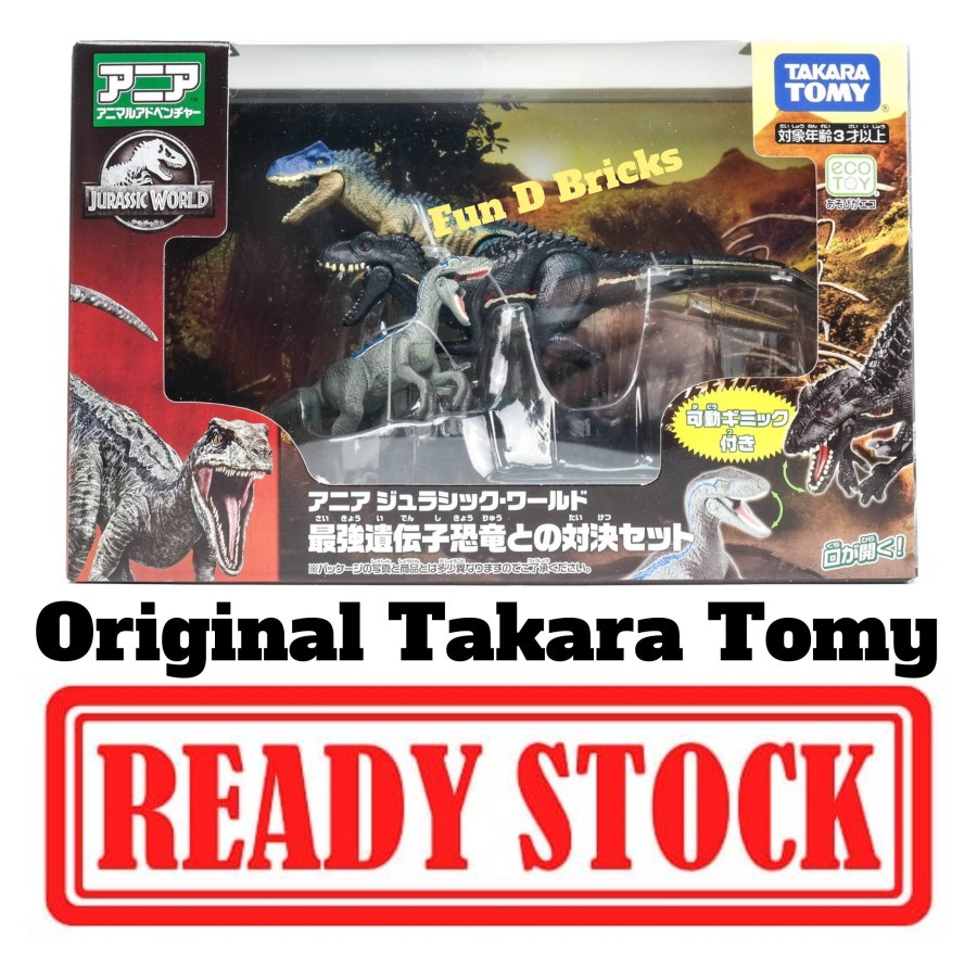 Jual Tomica Ania Jurassic World Velociraptor Blue Allosaurus Indoraptor ...