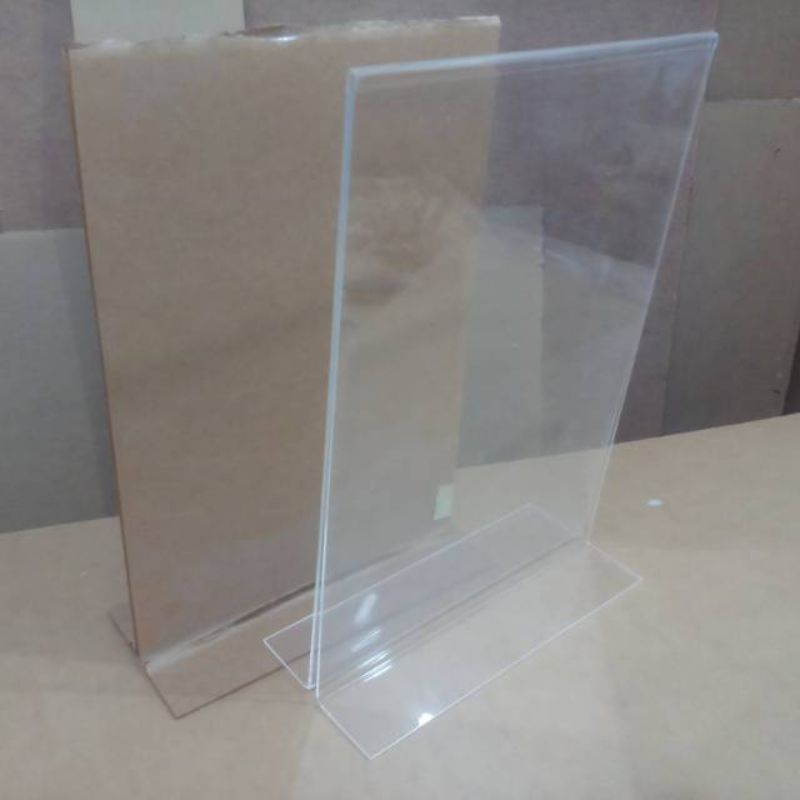 Jual akrilik F4 model T 2mm, tempat brosur atau stand harga akrilik ...