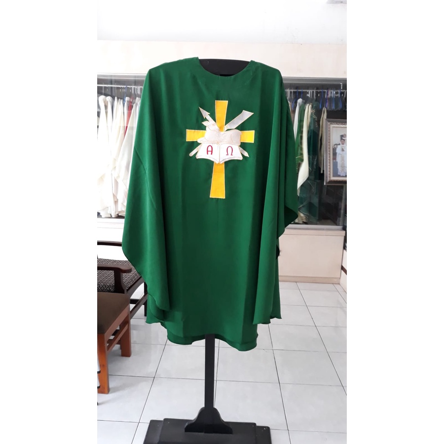 Jual Jubah Imam Katolik/Kasula Pastor/Kasula Bordir D10 Domba Alfa ...