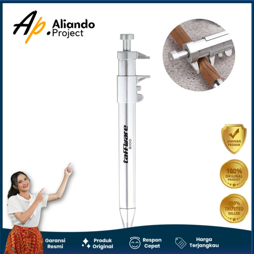 Jual Pena Pulpen Ballpoint Pen Caliber Measuring Tool Scale Ruler ...