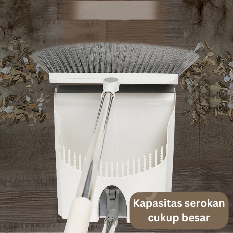Jual HOT DEALS Muzy Set Sapu Lantai Pengki Lipat Broom Set Sapu Ijuk ...