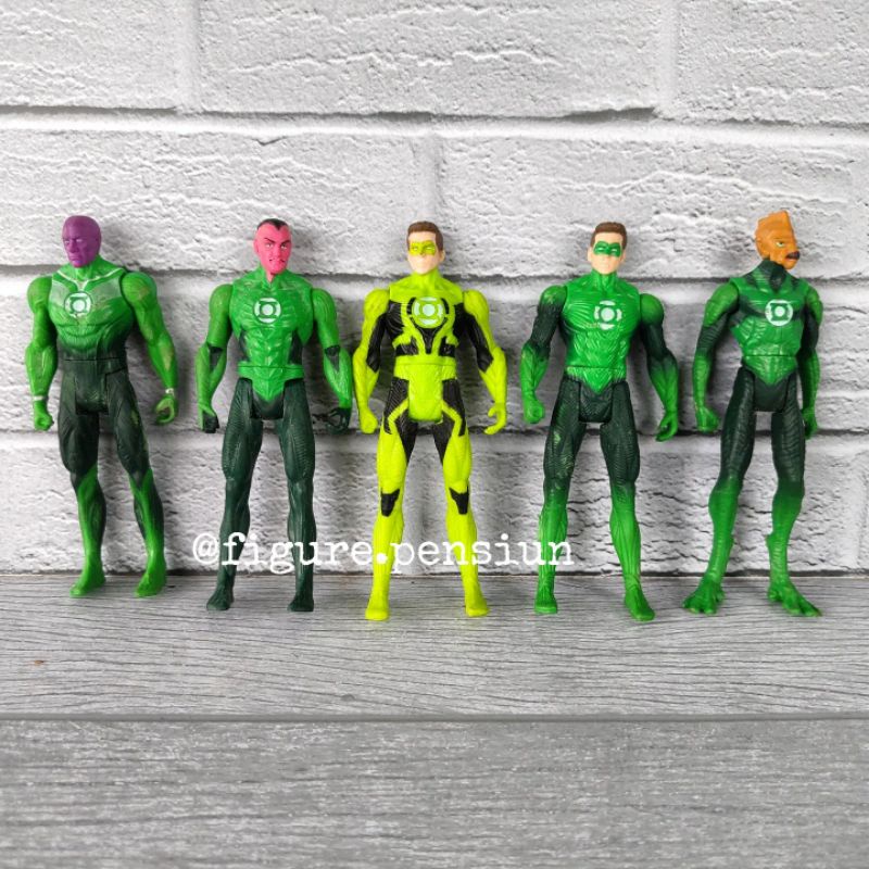 Jual DC GREEN LANTERN SET 5 ACTION FIGURE HAL JORDAN SINESTRO | Shopee ...