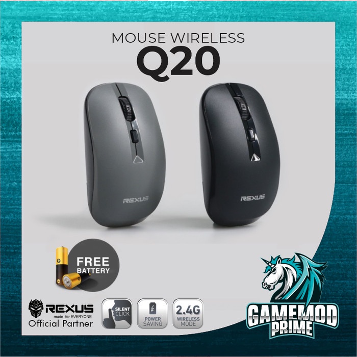 Jual Mouse Wireless Rexus Office Q20 Silent Click Q-20 4D | Shopee ...