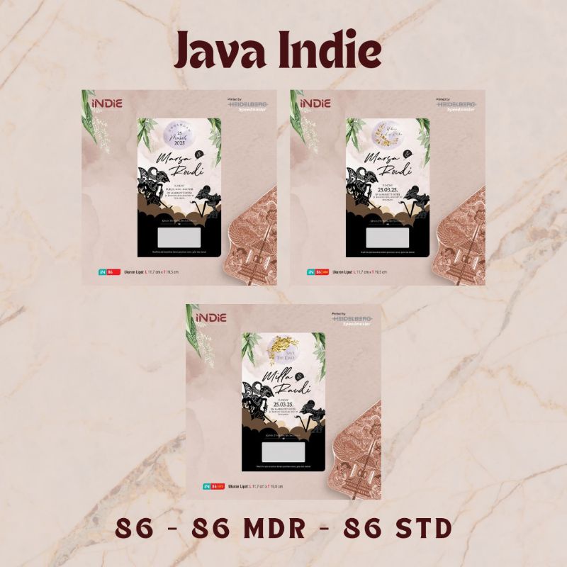 Jual Blangko Undangan Java Card INDIE 36, 36 MDR, 36 STD 3D Foil ...