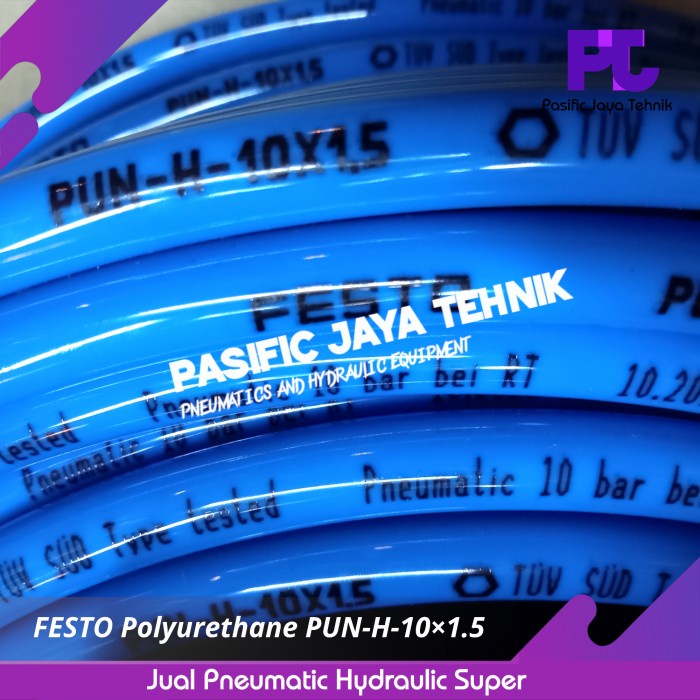 Jual Fitt Selang Tubing 10Mm Festo Pun-101.5-50Mtr Blue/Biru Od 10Mm Id 6.5Mm | Shopee Indonesia