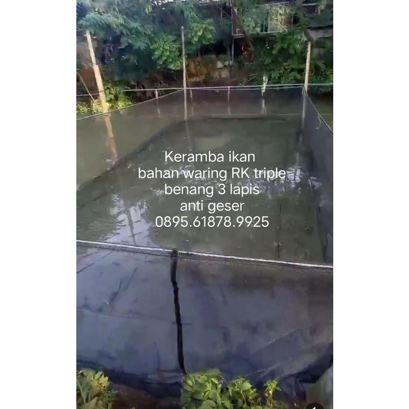 Jual keramba waring ikan 5m x 1m x 1.5m kerambah jaring apung kolam ...