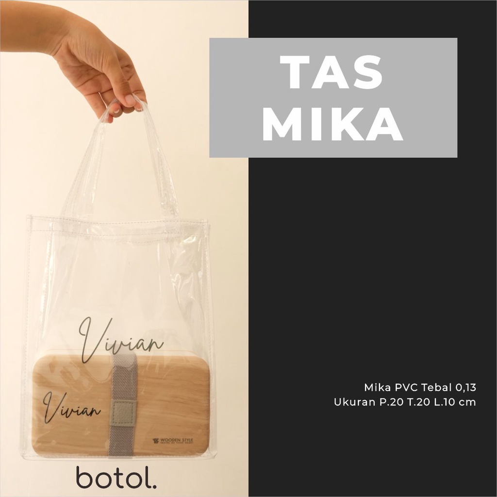 Jual Botol by DOT Tas Mika PVC Box Nasi | Kantong Makanan Transparan ...