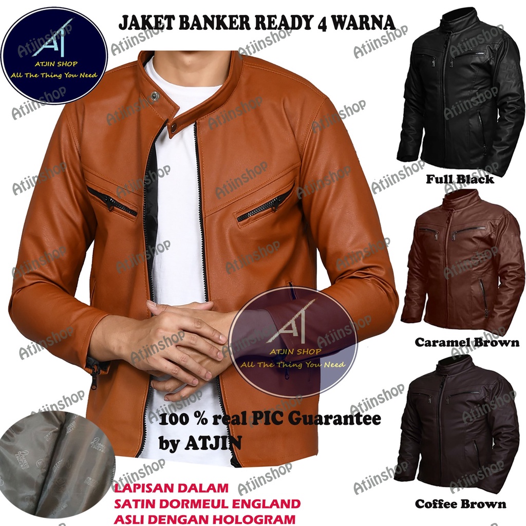 Jual Jaket Semi Kulit Model Banker Racing Touring Bikers [ 4 warna ...