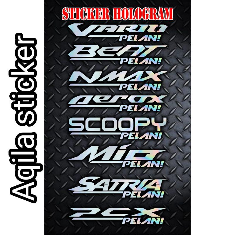 Jual Sticker Cutting HOLOGRAM MIO PELAN BEAT PELAN AEROX PELAN NMAX ...