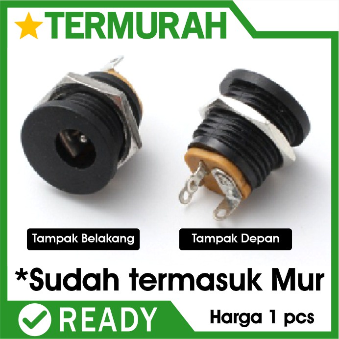 Jual Socket DC Power Jack Female power supply soket Panel Box Mount ...