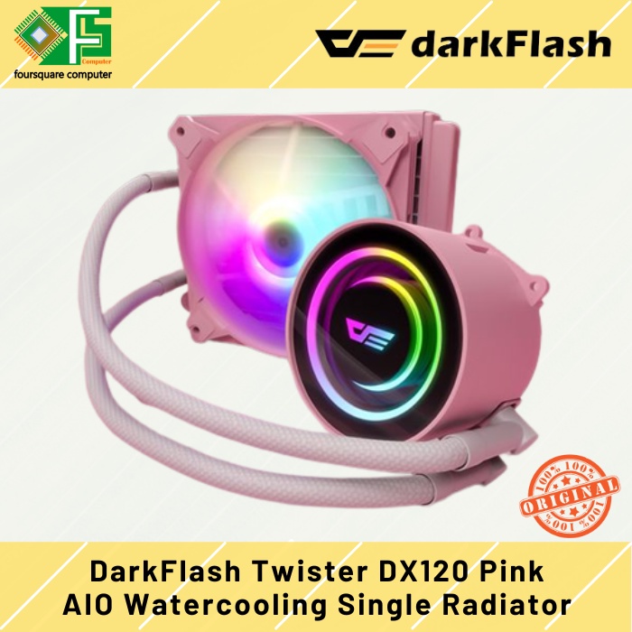 Jual Darkflash Twister DX120 Pink AIO Water Cooling | Liquid Cooler 120 | Shopee Indonesia