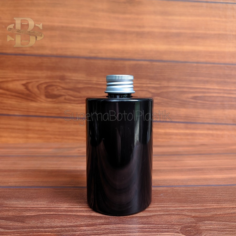 Jual Botol Ulir Aluminium 250ml Rf Dioli Tutup Silver Botol Hitam ...