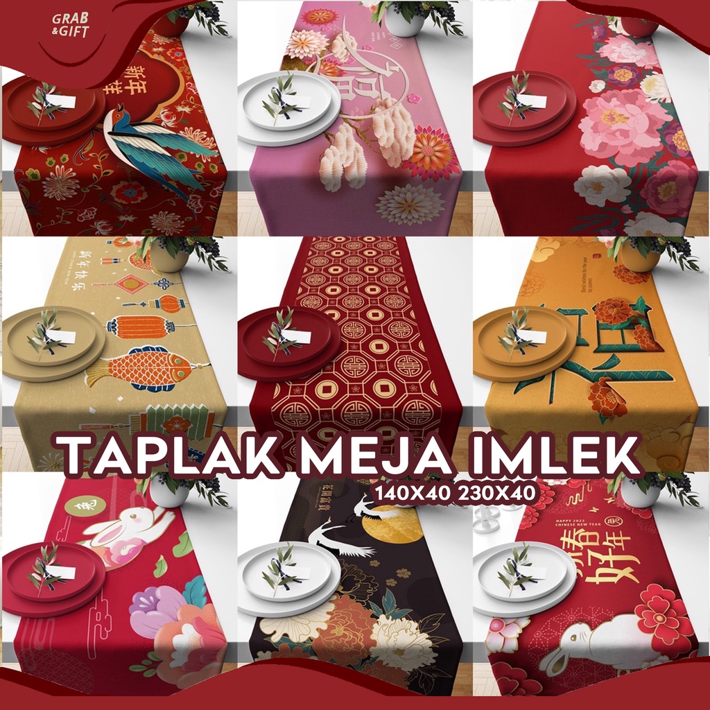 Jual Table Runner Taplak Meja Print Edisi Imlek Chinese New Year CNY ...