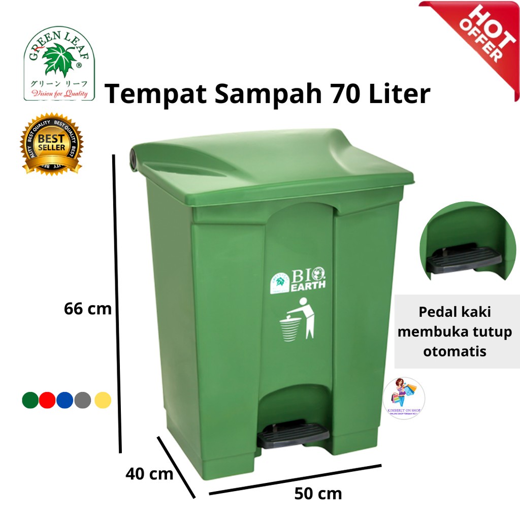Jual Tempat sampah BIO 70 liter 2170 Green Leaf | Shopee Indonesia