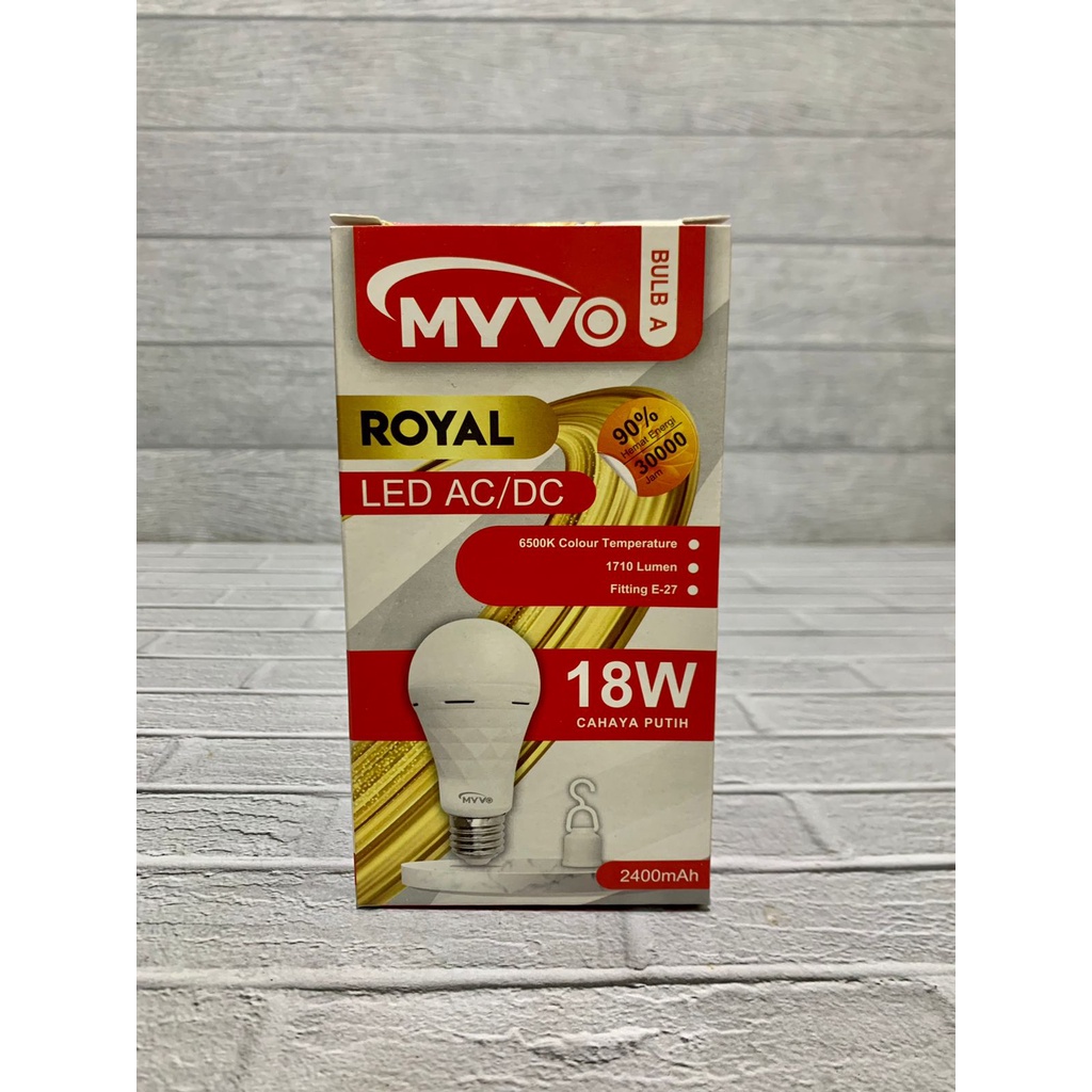 Jual Lampu Emergency LED Bulb Myvo Royal 18 watt Lampu Darurat Super Murah | Shopee Indonesia
