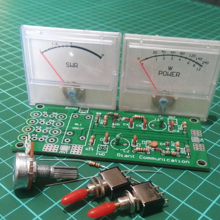 Jual DIY pcb kit panel swr meter power meter vswr line coupler TKH27 ...