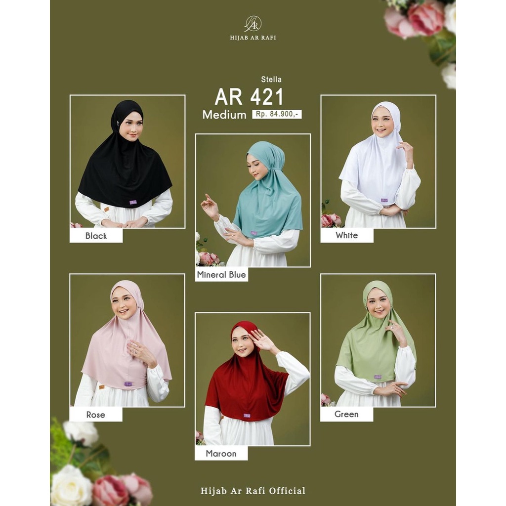 Jual Hijab Arrafi Official || AR 421 M || Hijab Instan | Shopee Indonesia