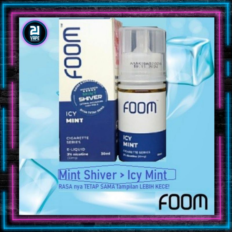 Jual FOOM ICY MINT 30ML 30MG SHIVER MINT | Shopee Indonesia