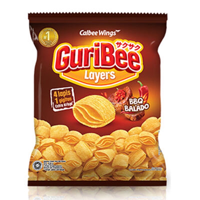 Jual Guribee Layers Snack Bbq Balado 65Gr | Shopee Indonesia