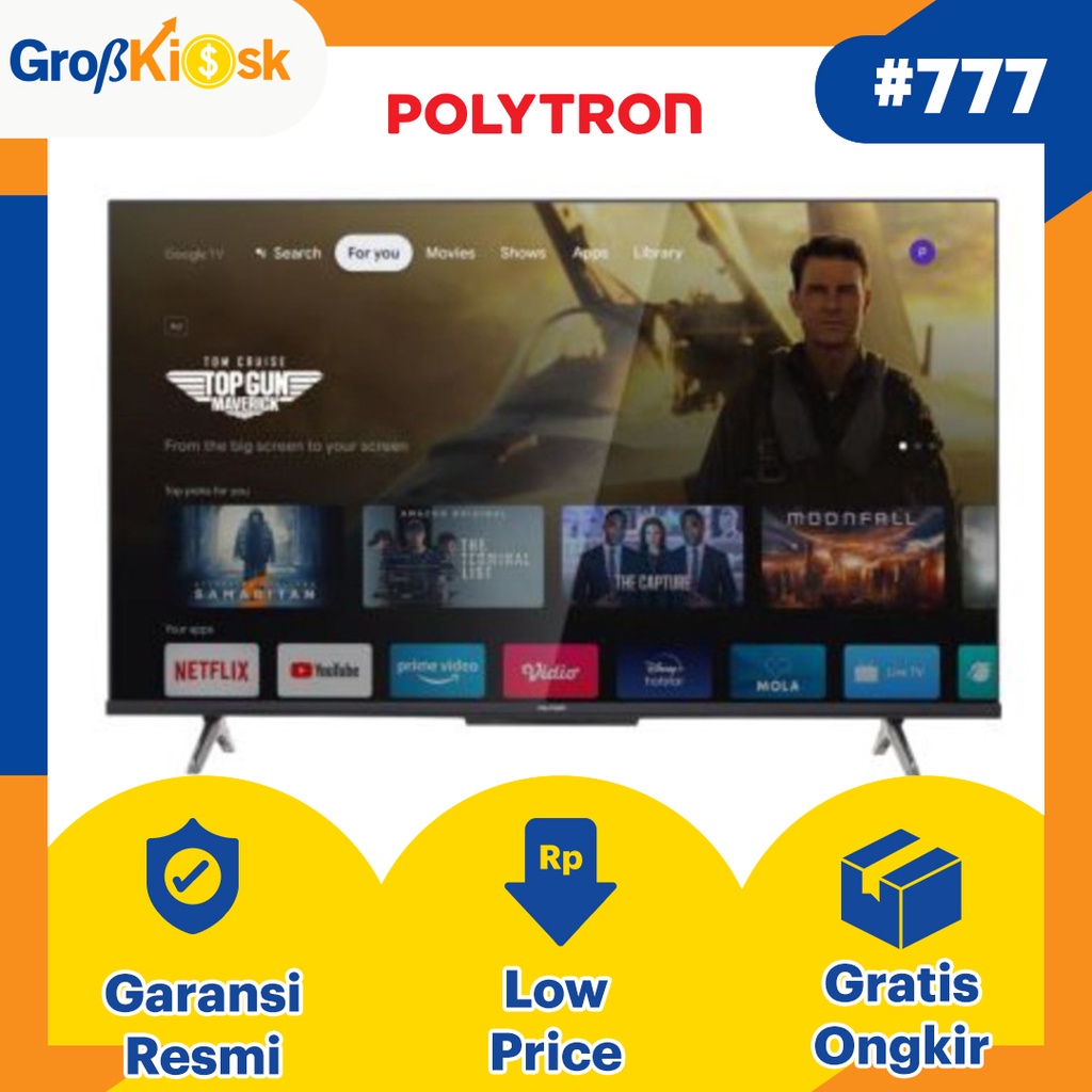 Jual SMART GOOGLE TV 50 INCH POLYTRON UHD PLD-50UG5959 | Shopee Indonesia