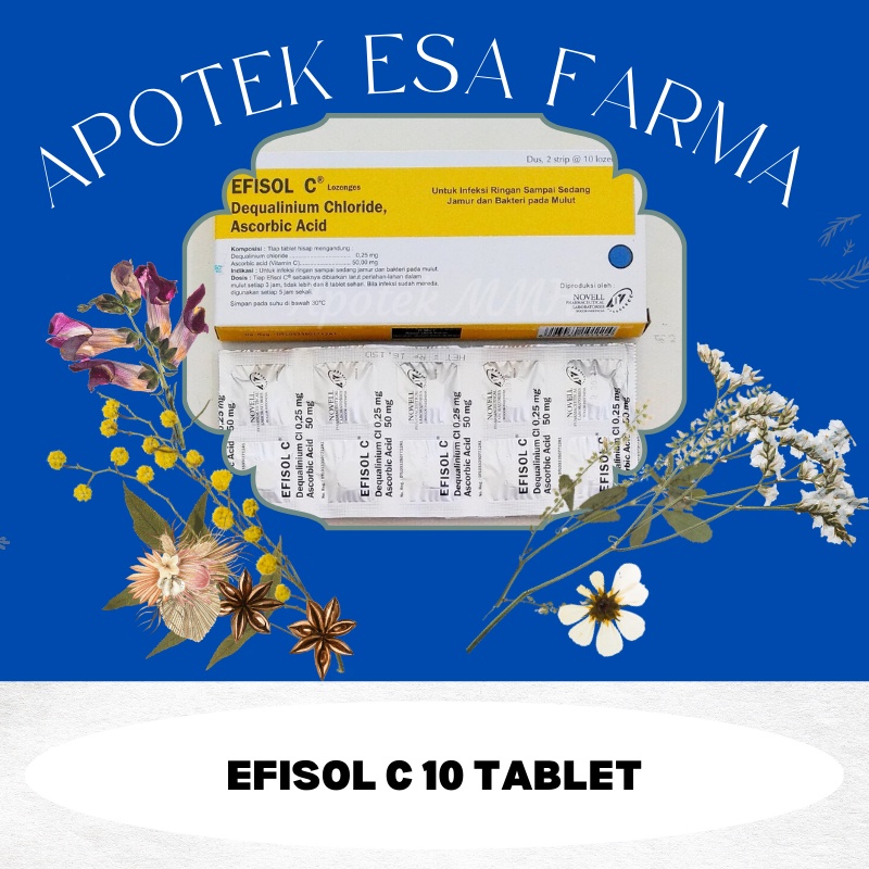 Jual Efisol tablet hisap isi 10 tablet/sariawan/radang tenggorokan ...