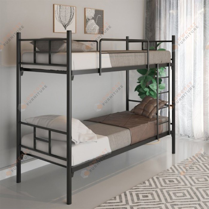 Jual Rangka Ranjang Susun Bunk Bed Besi Ukuran Single Hitam Tinggi 180 ...