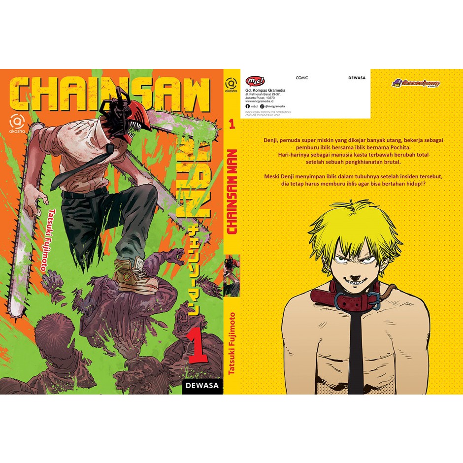 Jual AKASHA : CHAINSAW MAN- Tatsuki Fujimoto ( READY BANYAK NOMOR ) | Shopee Indonesia