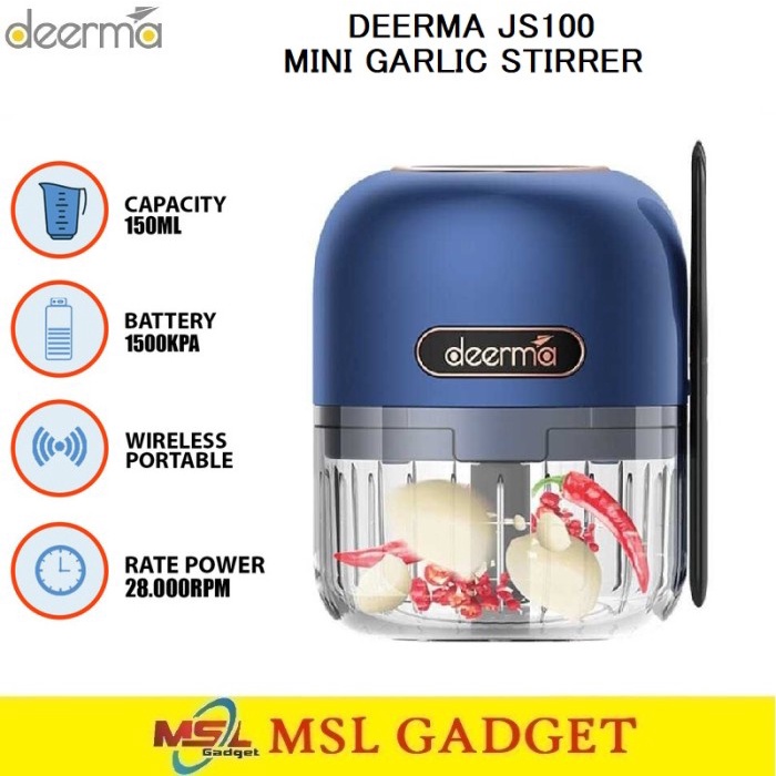 Jual Deerma JS100 Chopper Blender Mini Penggiling Bawang Bumbu Daging Sayur | Shopee Indonesia