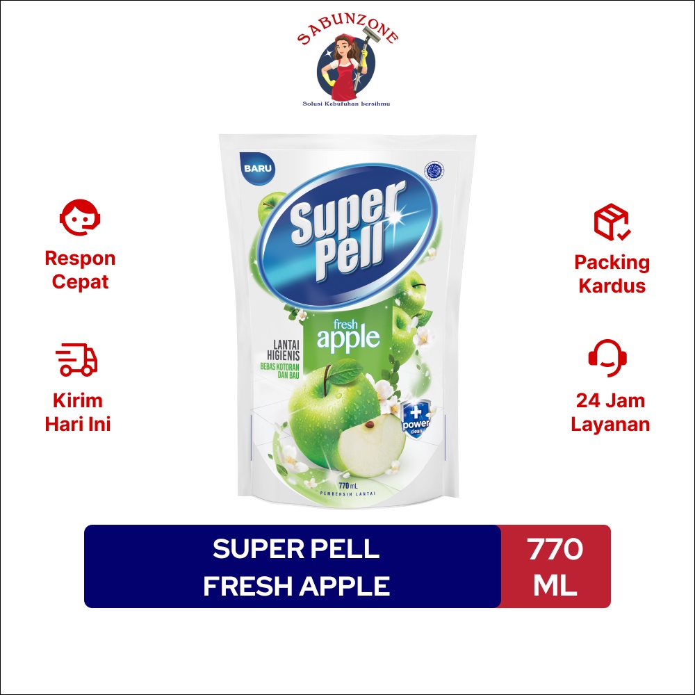 Jual Pembersih Lantai Super Pell Aroma Strawberry Lemon Ginger Fresh ...