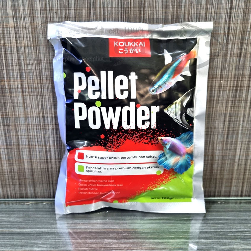 Jual KOUKKAI PELLET POWDER 100GR PELET BUBUK PAKAN MAKANAN IKAN HIAS ...