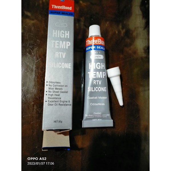 Jual lem three bond tahan panas warna ungu, lem paking, high term rtv ...