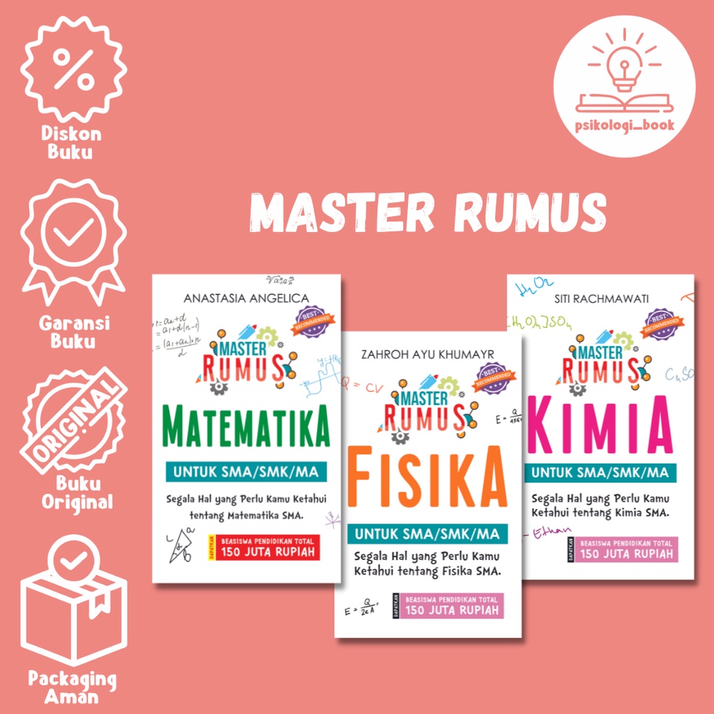 Jual Master Rumus Fisika // Master Rumus Kimia // Master Rumus Matematika - Pelajaran Sma ...