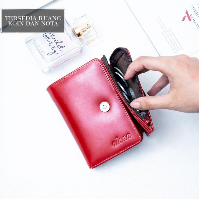 Jual Dompet Kulit Wanita Kulit Sapi Asli Premium and Branded Mini Lotus ...