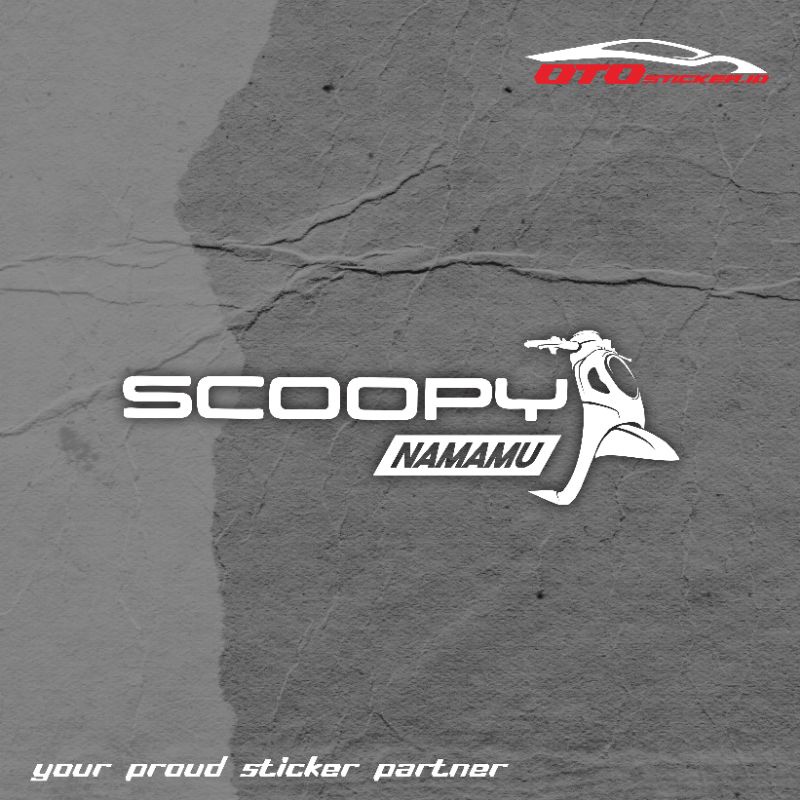 Jual STIKER LOGO SCOOPY CUSTOM NAMA | Shopee Indonesia