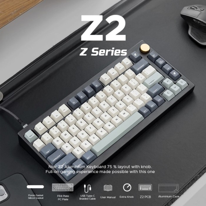Jual Noir Z2 Aluminum Custom -Mechanical Keyboard | Shopee Indonesia