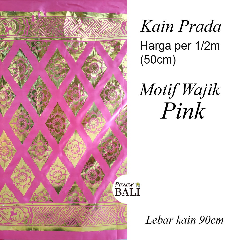 Jual Kain Prada Motif Wajik Pink PER 50cm | Shopee Indonesia
