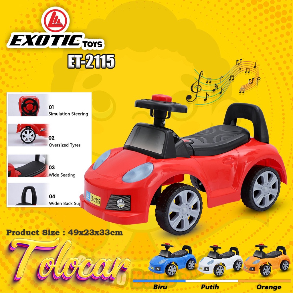 Jual Mainan Mobil Dorong Anak Tolocar exotic et 2115||kado ultah anak ...
