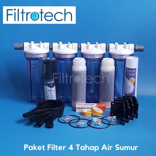 Jual Filter Paket Filter Housing Air Sumur/Karat/Besi 4 Tahap 10 ...