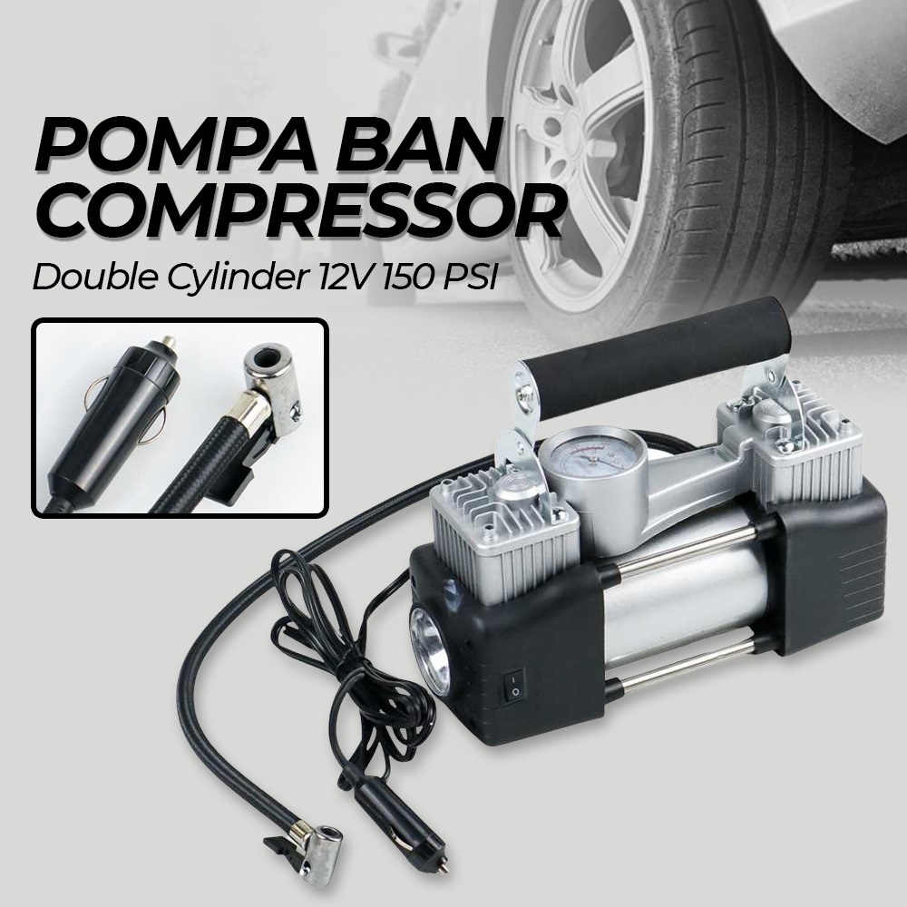 Jual Pompa Angin Ban Mobil Dan Motor Elektrik Compressor Double ...