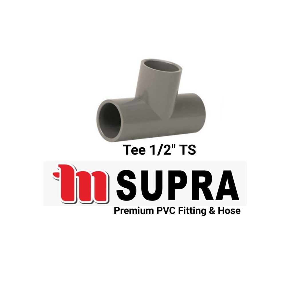 Jual [ SUPRA ] Tee / T Fitting PVC Merk SUPRA 1/2" TS | Shopee Indonesia
