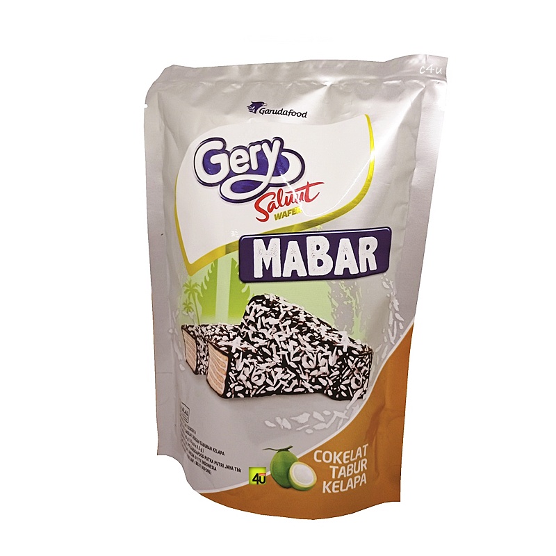 Jual Gery Salut Wafer MABAR - Wafer Coklat Tabur Kelapa - 85 gr POUCH ...