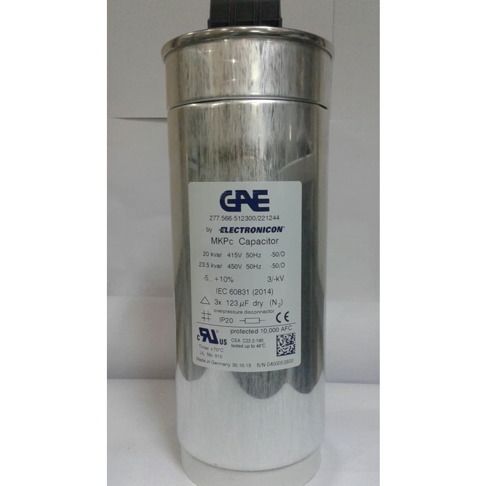 Jual KAPASITOR BANK 20KVAR / 20 KVAR MKPC / MKP-C 415V GAE | Shopee Indonesia