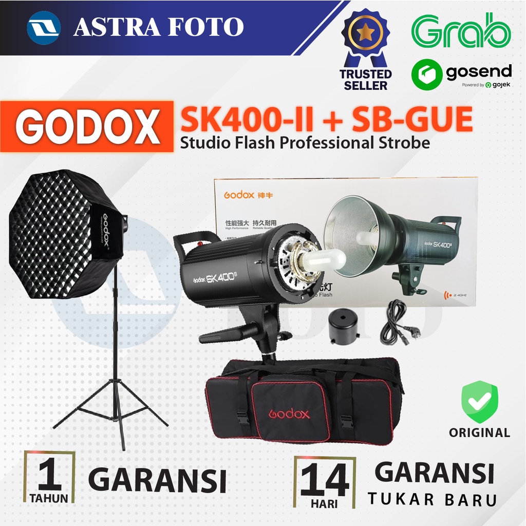 Jual PAKET GODOX SK400II + Softbox & Lightstand - Flash Studio SK400 II ...