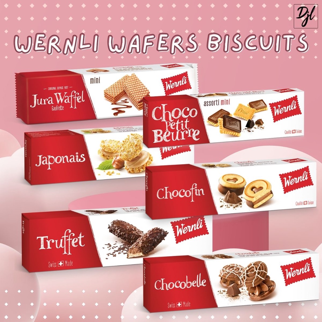 Jual Wernli Wafers Biscuits Swiss Made Biskuit Wafer 1 Pak | Shopee ...
