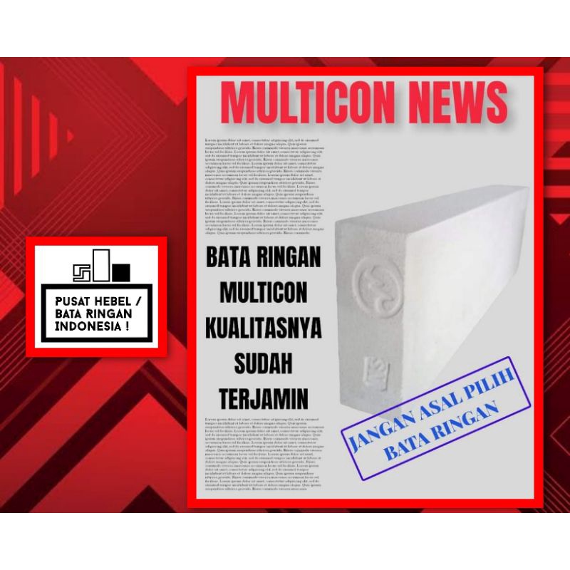 Jual Bata Ringan Multicon SNI (Free Ongkir dan Bongkar Tegal dan Brebes ...
